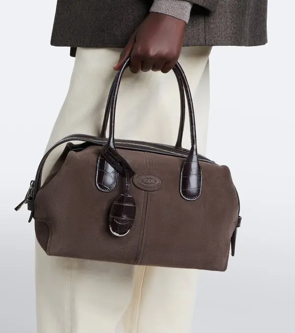 TOD'S Bauletto Small Suede Tote Bag
