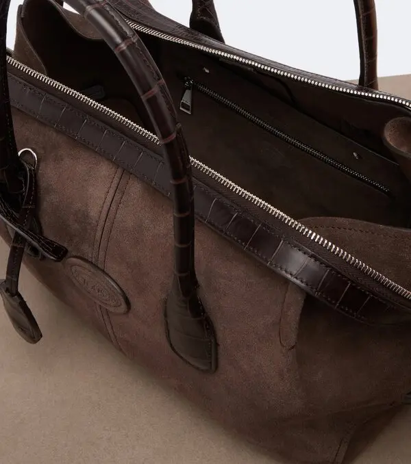 TOD'S Bauletto Small Suede Tote Bag
