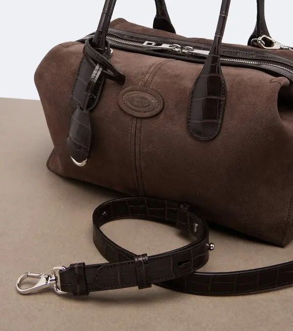 TOD'S Bauletto Small Suede Tote Bag