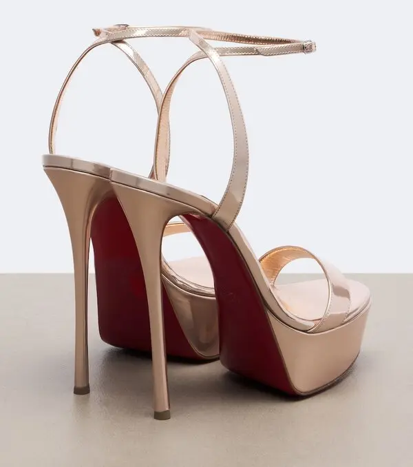 CHRISTIAN LOUBOUTIN Loubi Queen Alta Leather Platform Sandals