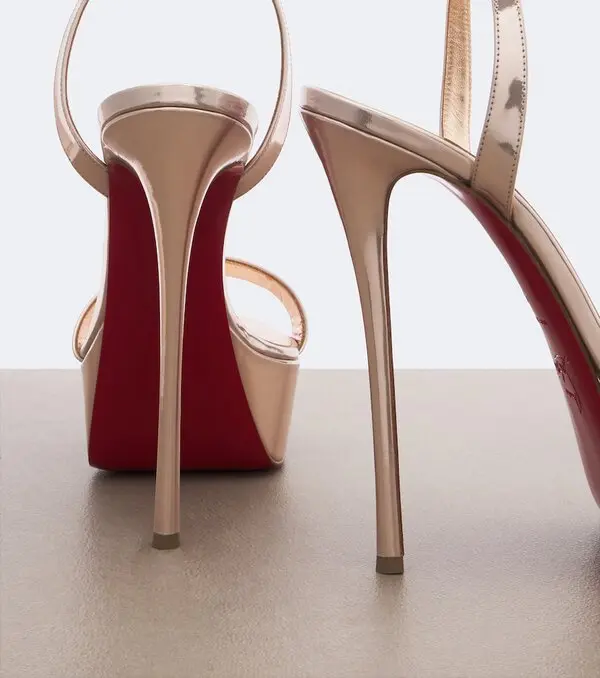 CHRISTIAN LOUBOUTIN Loubi Queen Alta Leather Platform Sandals