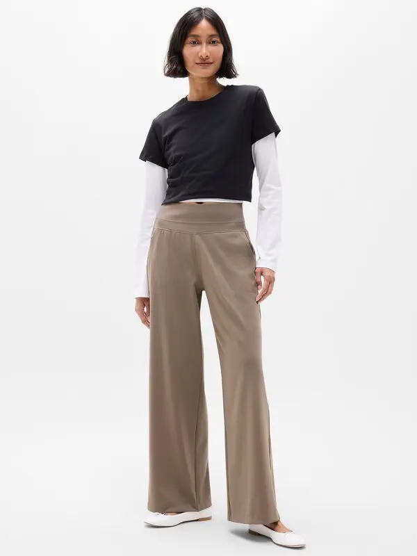 Athleta Venice High Rise Wide Leg Pant - Umber