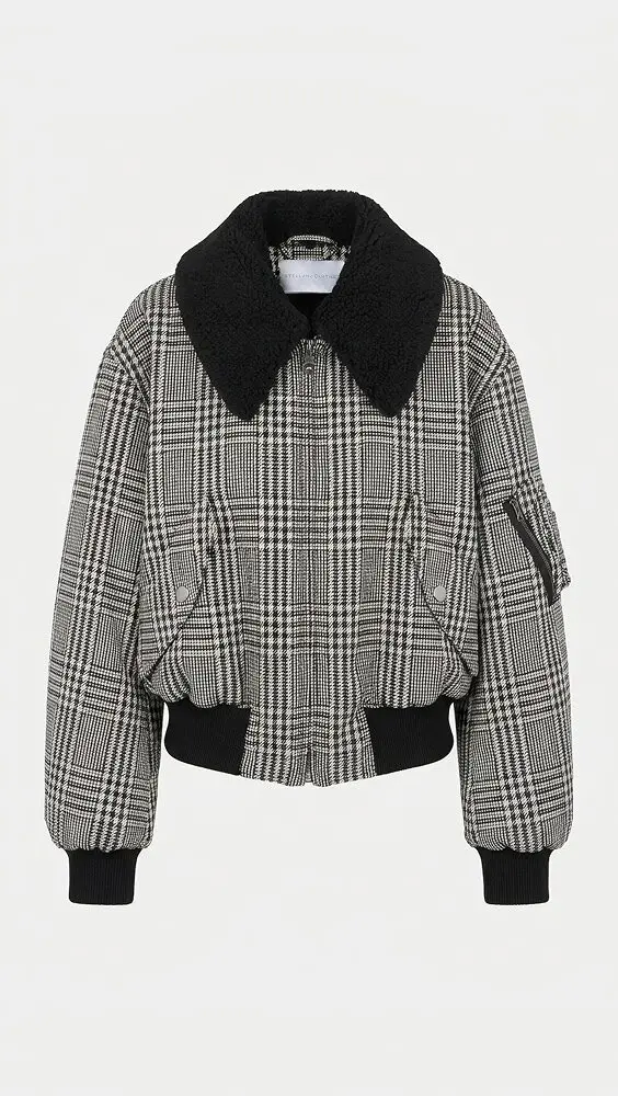 Stella McCartney Plush-trimmed Bomber Jacket