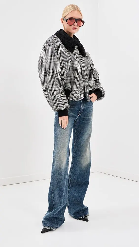 Stella McCartney Plush-trimmed Bomber Jacket
