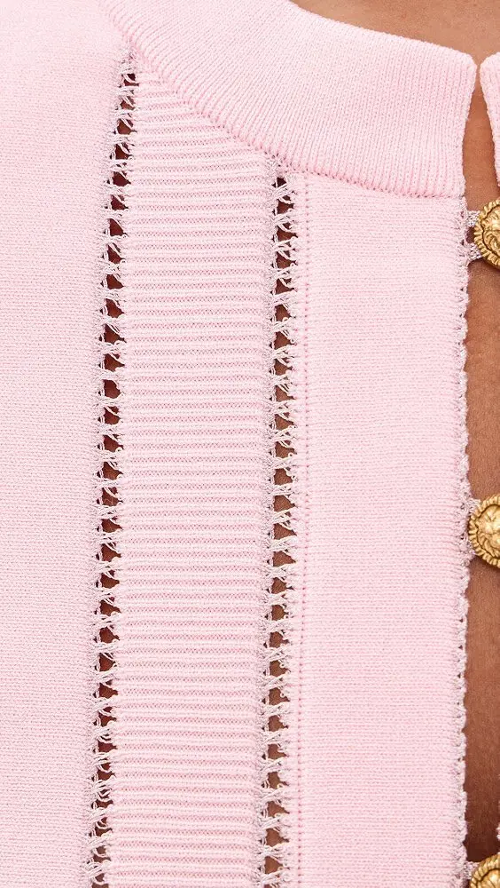 Balmain Buttoned Flechage Knit Cardigan