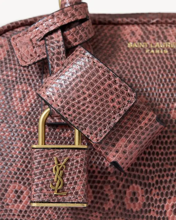 Saint Laurent Sac De Jour Boston In Lizard – In Red