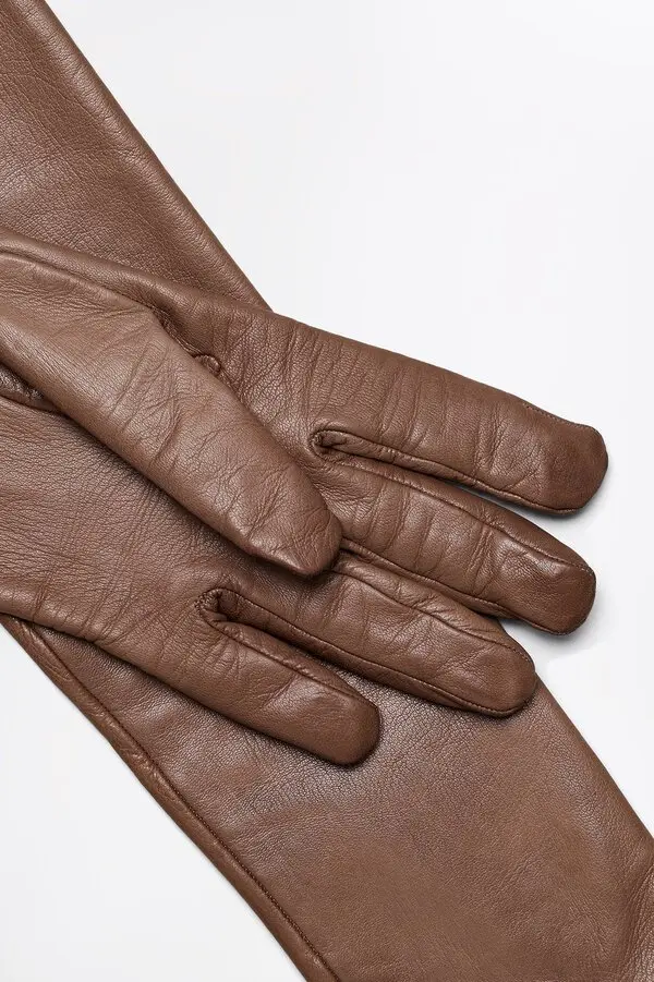 Scanlan Theodore Leather Opera Gloves - Taupe