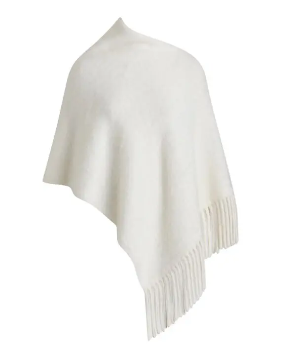 Scanlan Theodore Us Brushed Fringed Cape - White