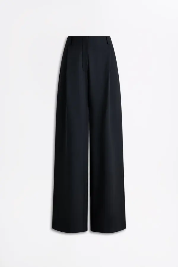 Scanlan Theodore Pleat Drape Tailored Trouser - Black