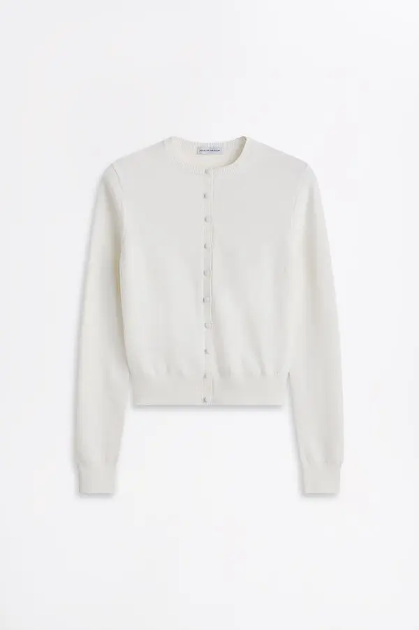 Scanlan Theodore Crepe Knit Cardigan - Cream