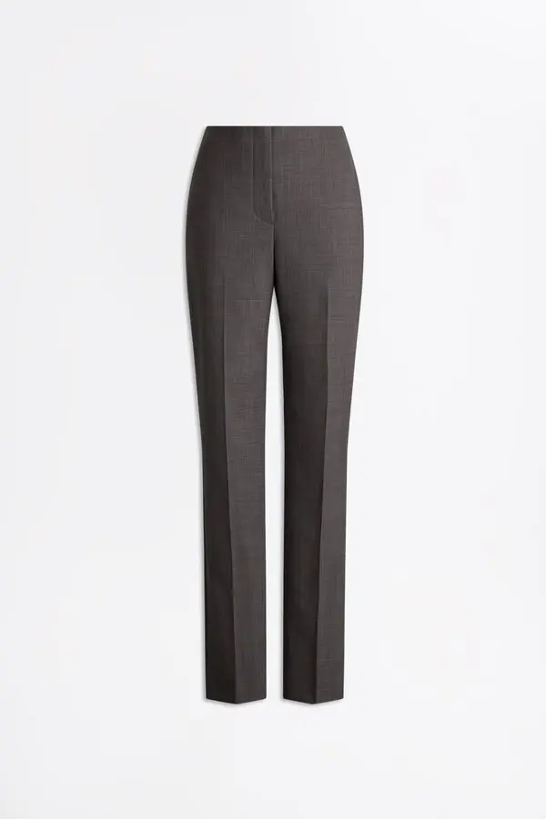 Scanlan Theodore Plaid Slim Leg Trouser - Truffle