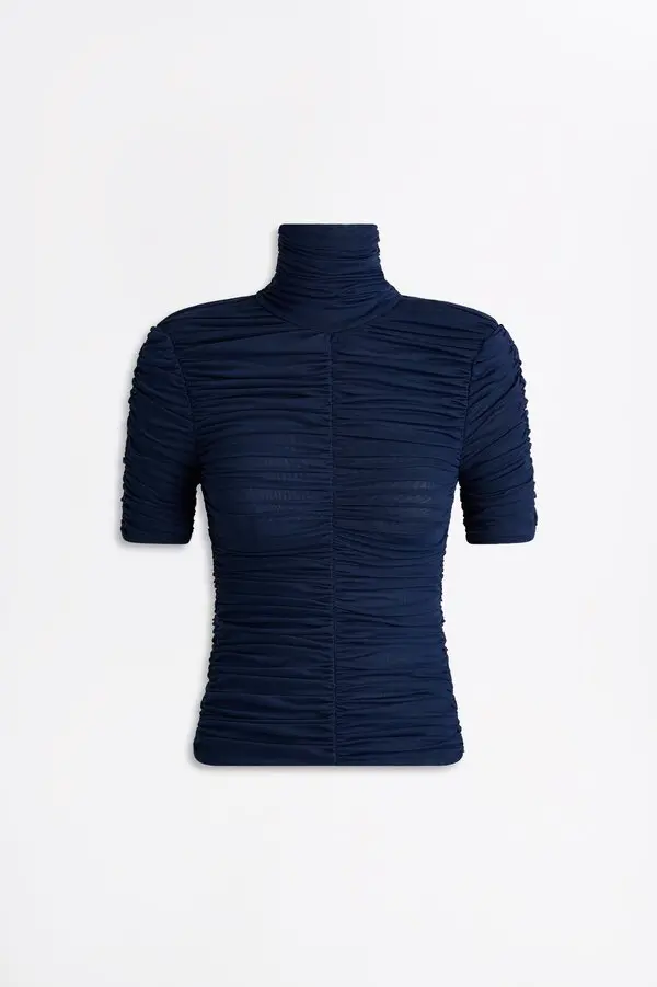 Scanlan Theodore Mesh Ruched Top