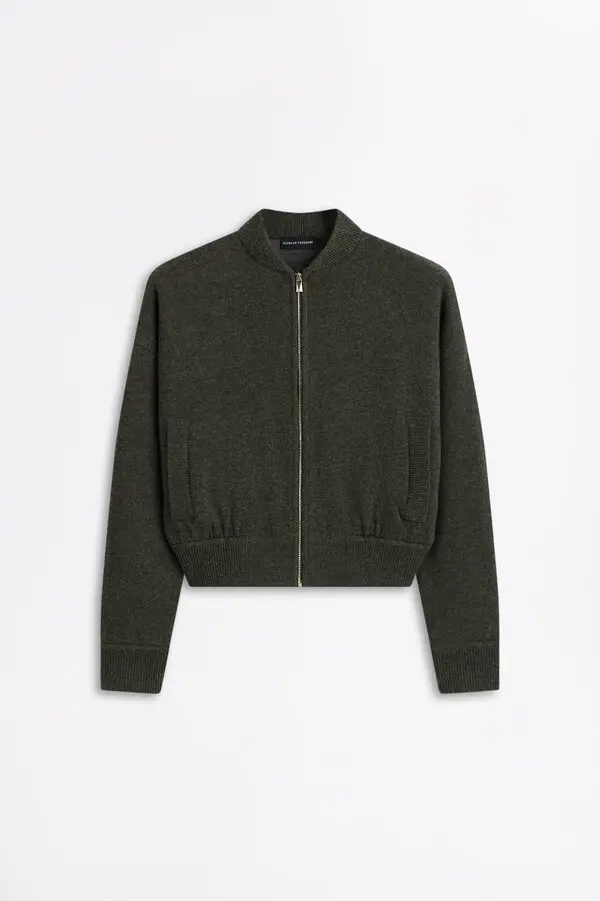 Scanlan Theodore Cashmere Wool Crew Bomber