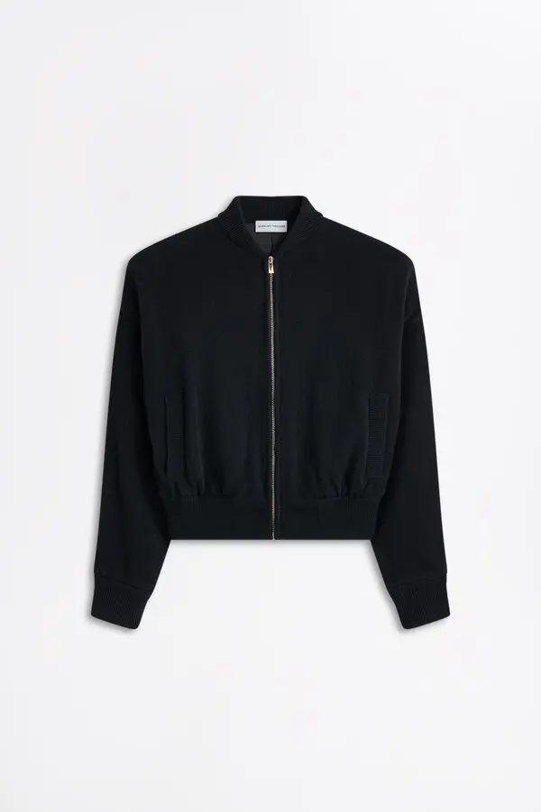 Scanlan Theodore Cashmere Wool Crew Bomber - Black