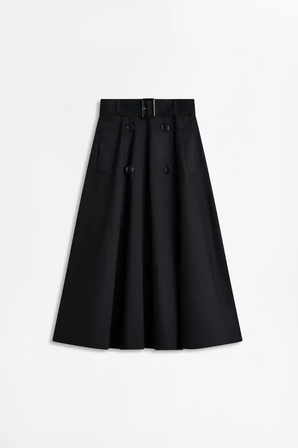 Scanlan Theodore Cotton Sateen Trench Skirt