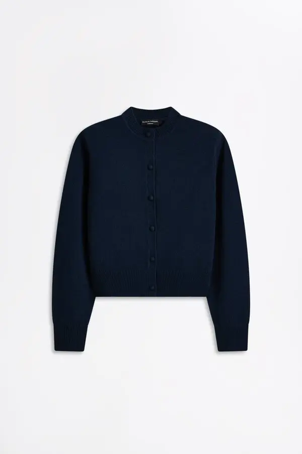 Scanlan Theodore Cashmere Shoulder Pad Cardigan - Navy