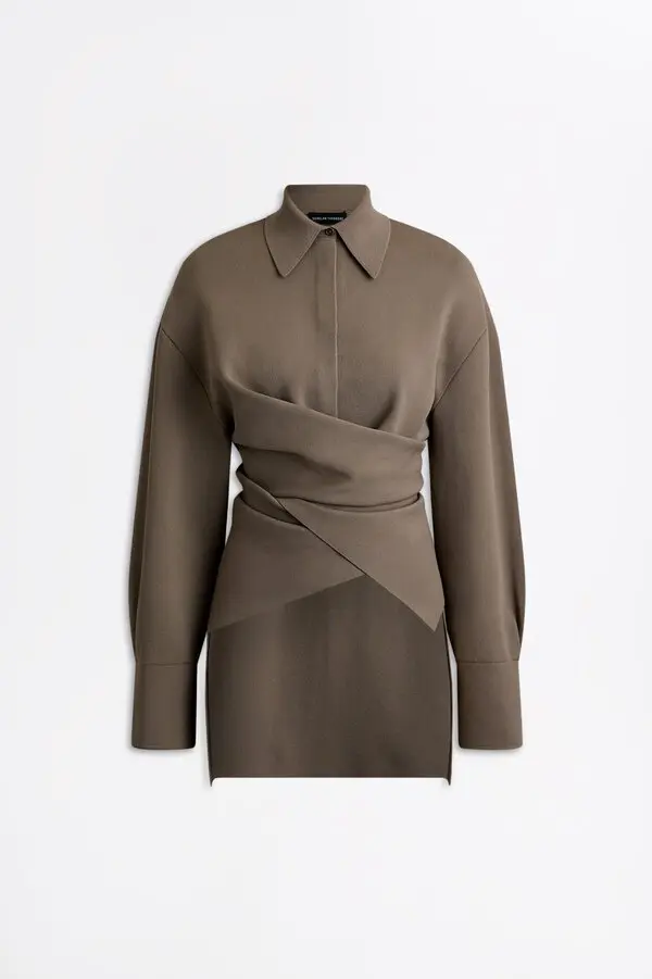 Scanlan Theodore Crepe Knit Tie Shirt