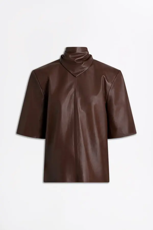 Scanlan Theodore Leather Cravat Top - Spice