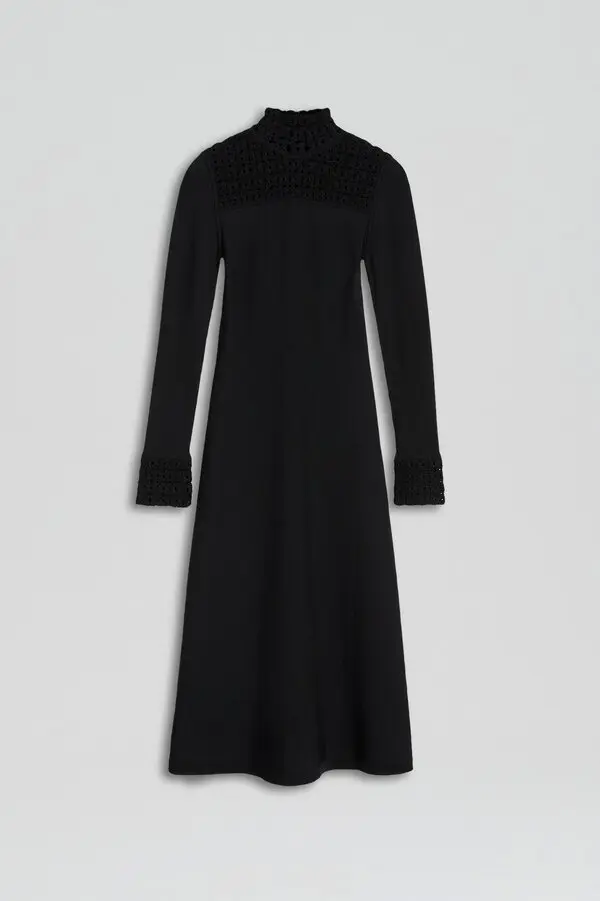 Scanlan Theodore Crepe Knit Daisy Polo Dress