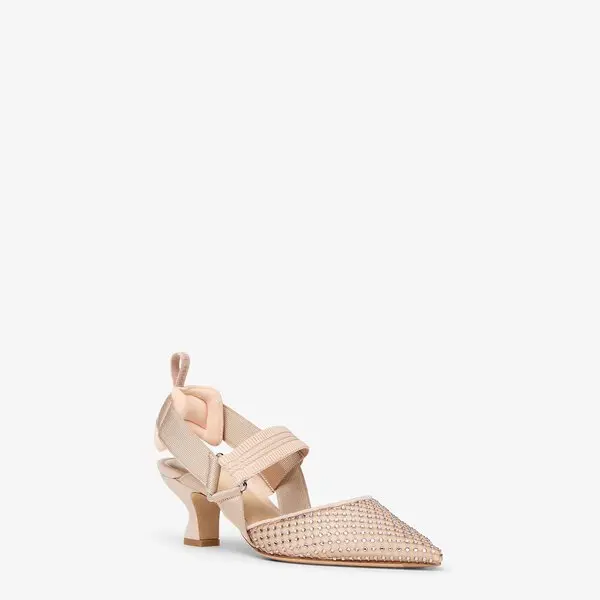Fendi Colibrì Slingbacks With Micro-crystals