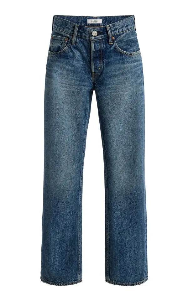 Moussy Vintage Clinton Rigid Low-rise Straight-leg Jeans