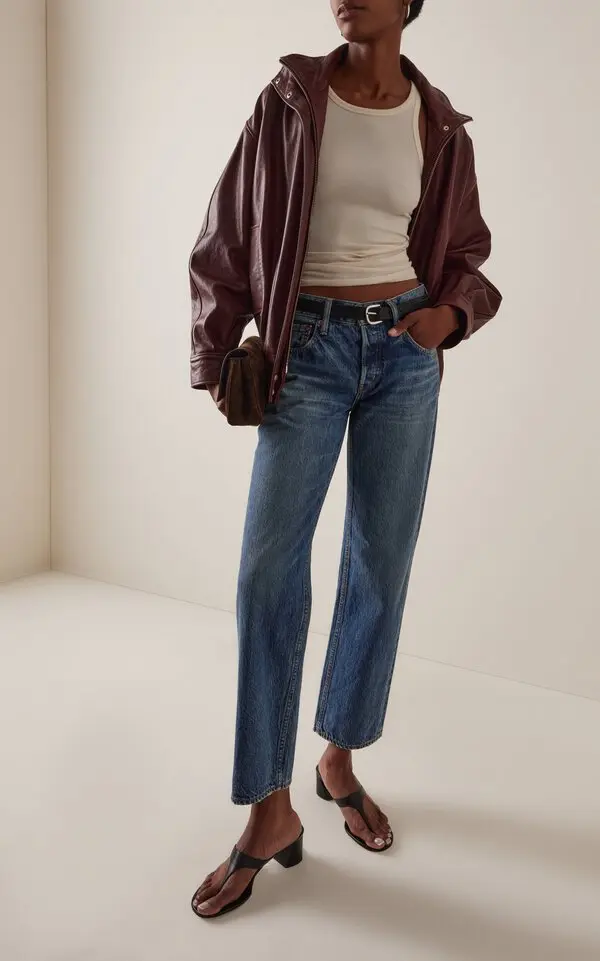 Moussy Vintage Clinton Rigid Low-rise Straight-leg Jeans