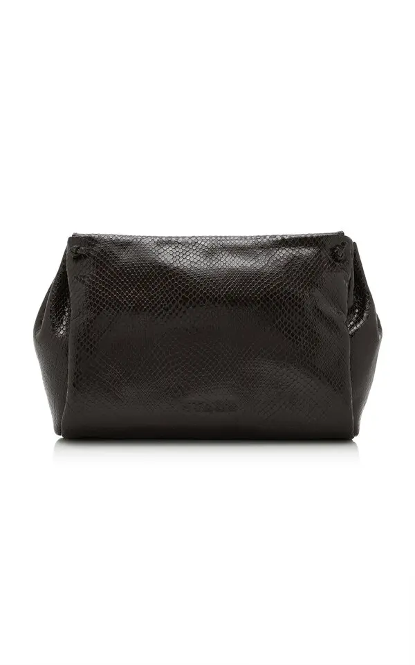 Staud Cy Leather Clutch Bag