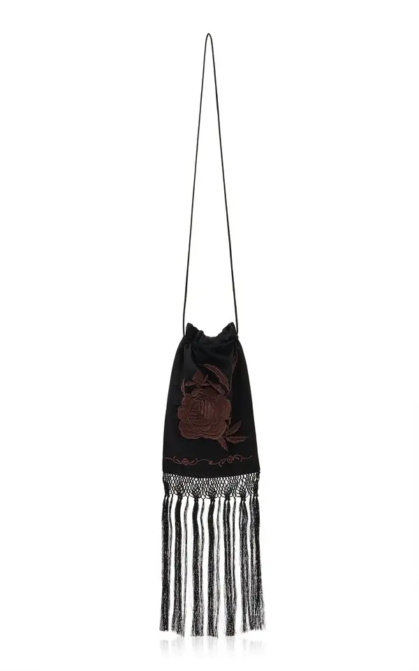 CONNER IVES Reconstituted Piano Shawl Silk Bag - Black
