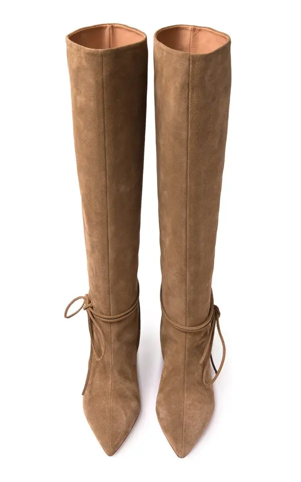 ODISSI Greta Suede Boots - Yellow