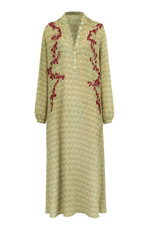 Chan Luu Drip Drip Tunic Dress With Sequin And Bead Embroidery