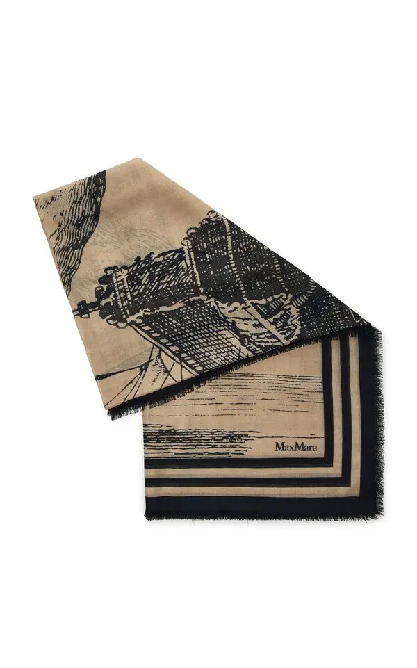 Max Mara Square Wool-silk Shawl