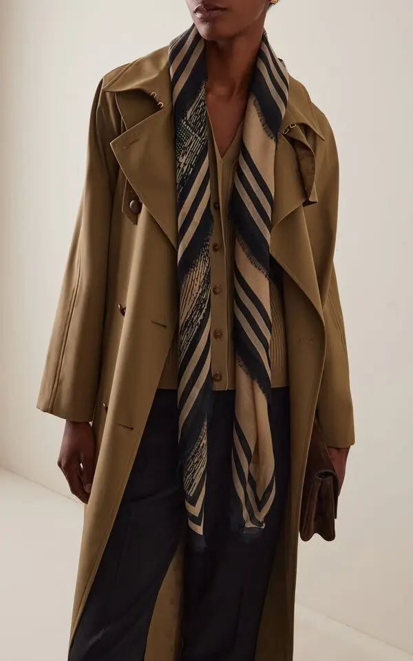 Max Mara Square Wool-silk Shawl