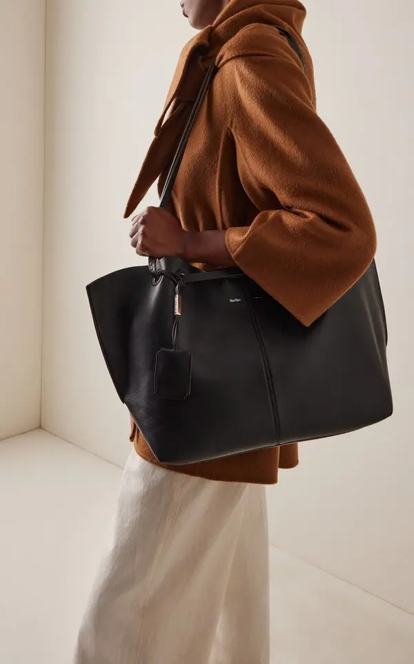 Max Mara Leather Shoppning Bag - Black