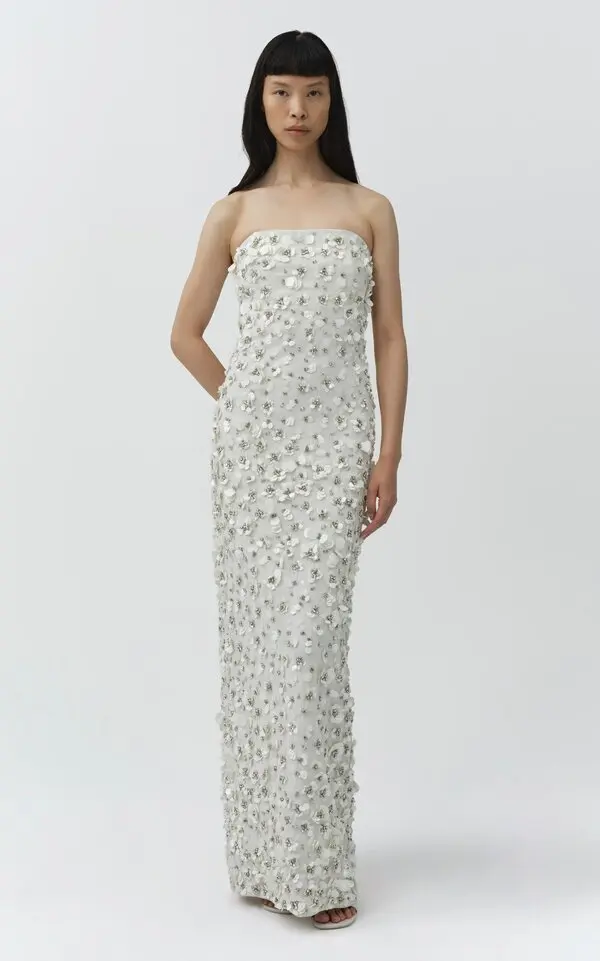 Simkhai Serafina Strapless Embellished Gown