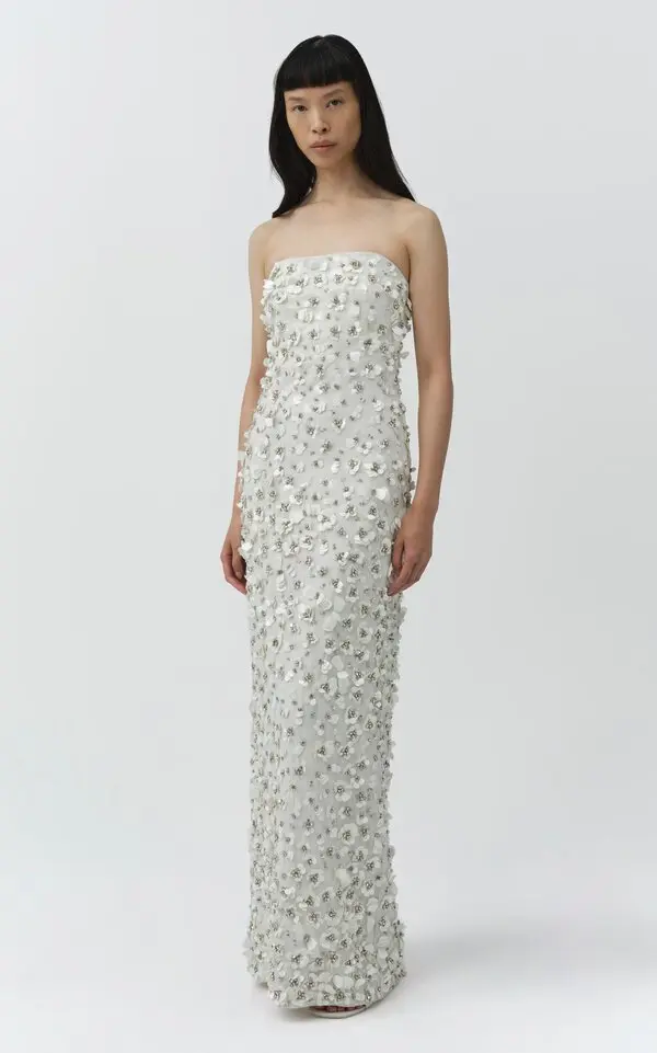 Simkhai Serafina Strapless Embellished Gown