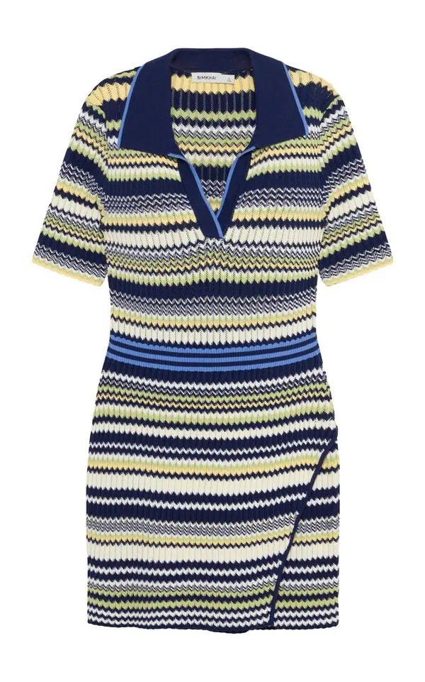 Simkhai Lira Knit Polo Mini Dress