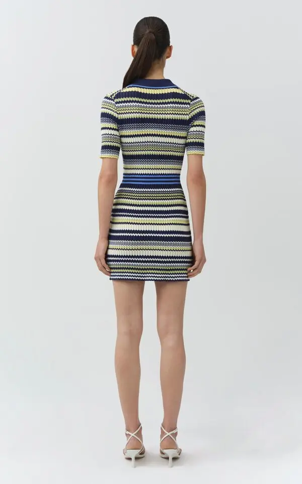 Simkhai Lira Knit Polo Mini Dress