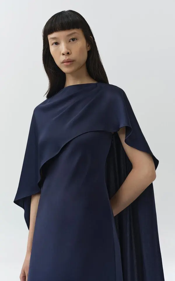 Simkhai Izel Satin Cape Gown
