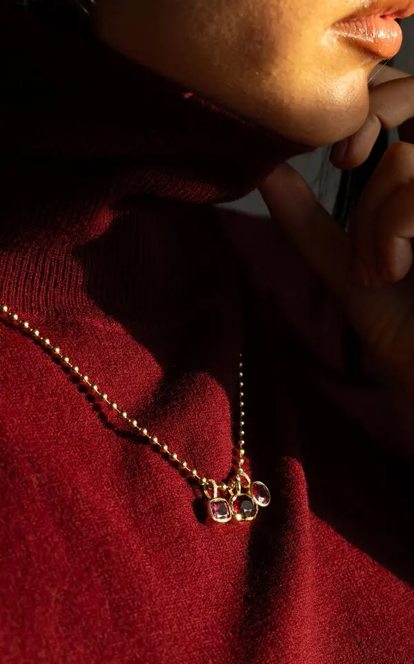 REAL FINE STUDIO Signature Bezel Drop Pendant