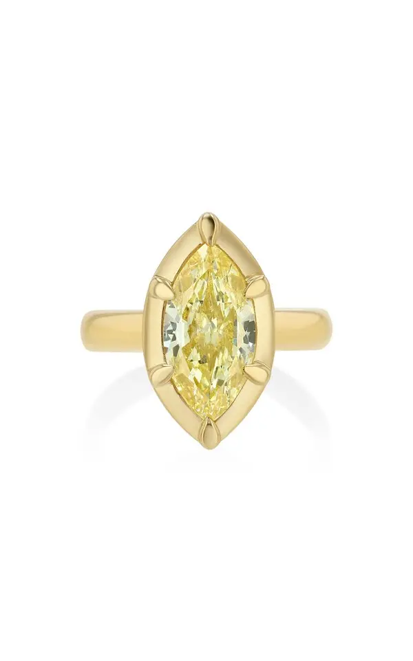 REAL FINE STUDIO Mega Marquise Pinky Ring In Diamond