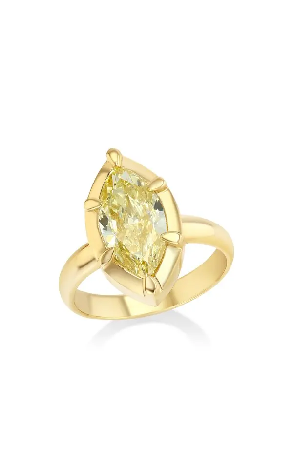 REAL FINE STUDIO Mega Marquise Pinky Ring In Diamond