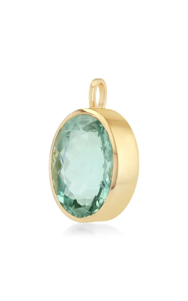 REAL FINE STUDIO 14k Yellow Gold Signature Bezel Drop Pendant
