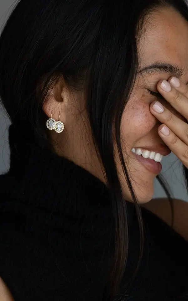 REAL FINE STUDIO Heirloom Earrings In Snow