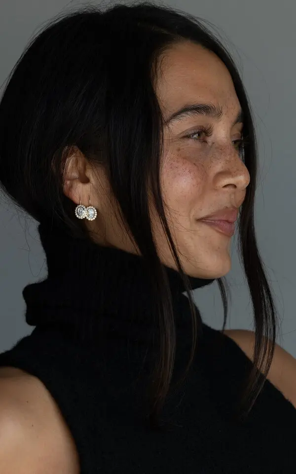 REAL FINE STUDIO Heirloom Earrings In Snow