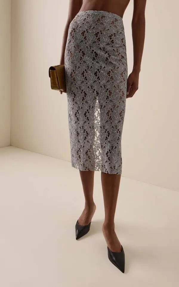 LUDOVIC DE SAINT SERNIN Lace Maxi Skirt