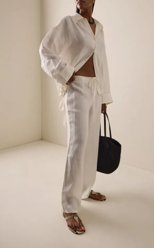 ELCE Maris Linen Shirt - White