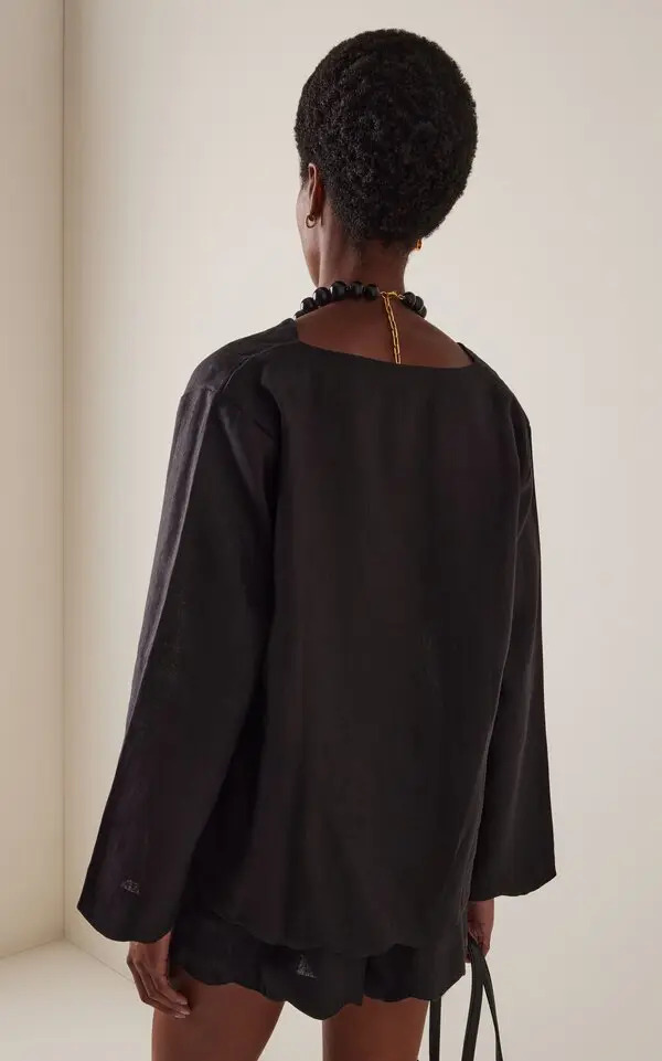 ELCE Scalloped Linen Shirt