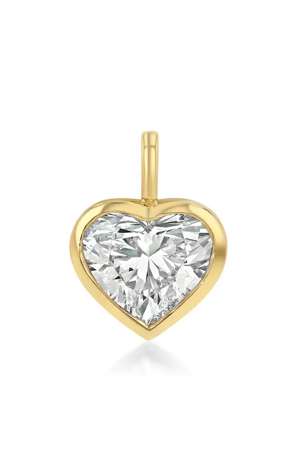 REAL FINE STUDIO Real Fine Signature Heart Bezel Drop Pendant