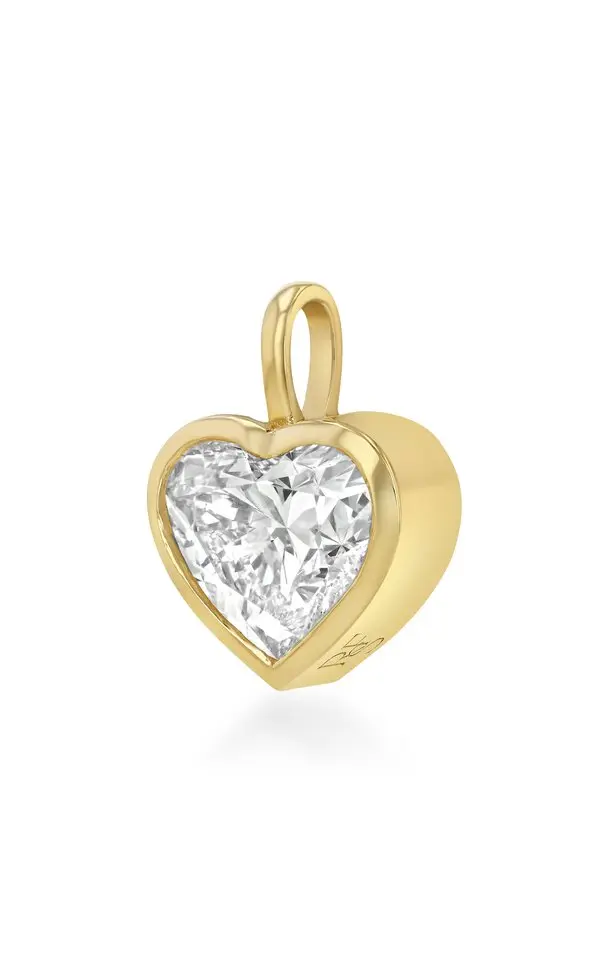 REAL FINE STUDIO Real Fine Signature Heart Bezel Drop Pendant