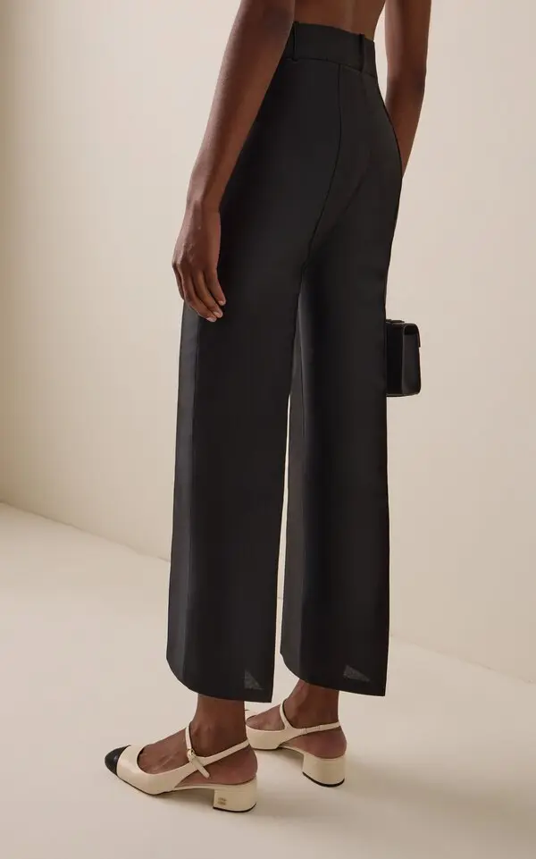 DESTREE Yoshitomo Satin Straight-leg Pants - Black